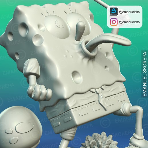 Download STL file SPONGEBOB • 3D printer template ・ Cults