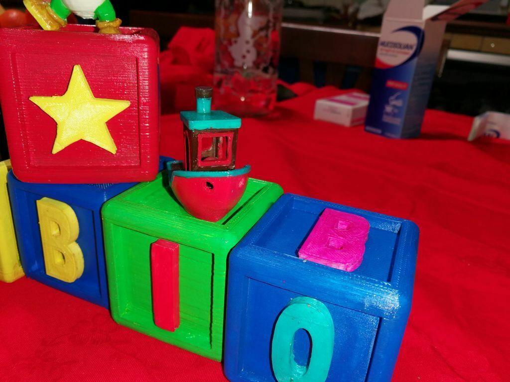 Free 3D file baby name cubes (ornament) 👶・Template to download and 3D ...