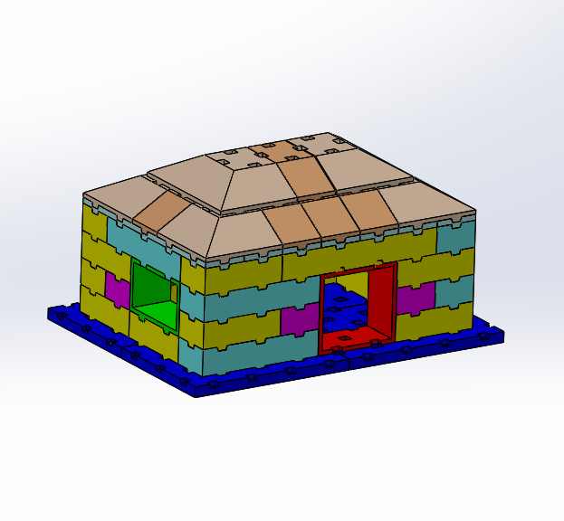 Free STL file Tego 3-sided roof 🚧・3D printing design to download・Cults