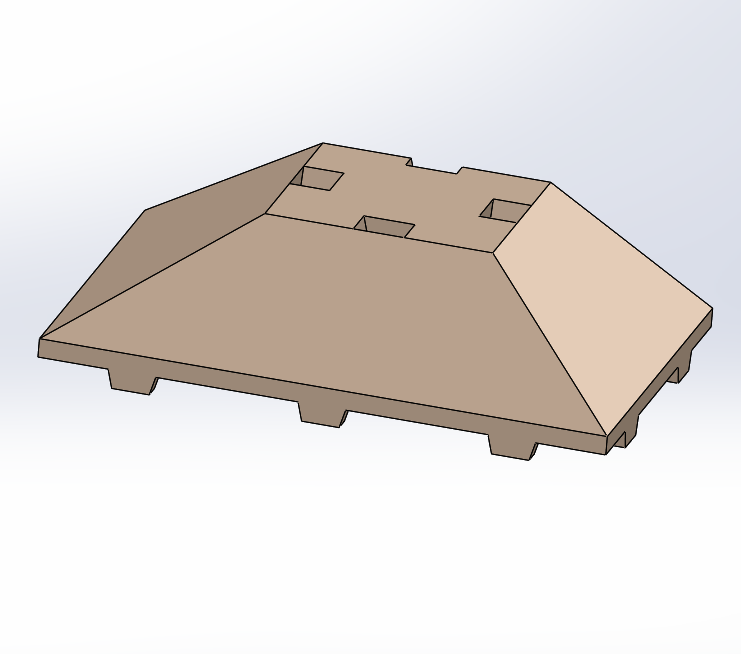 Free STL file Tego 3-sided roof 🚧・3D printing design to download・Cults