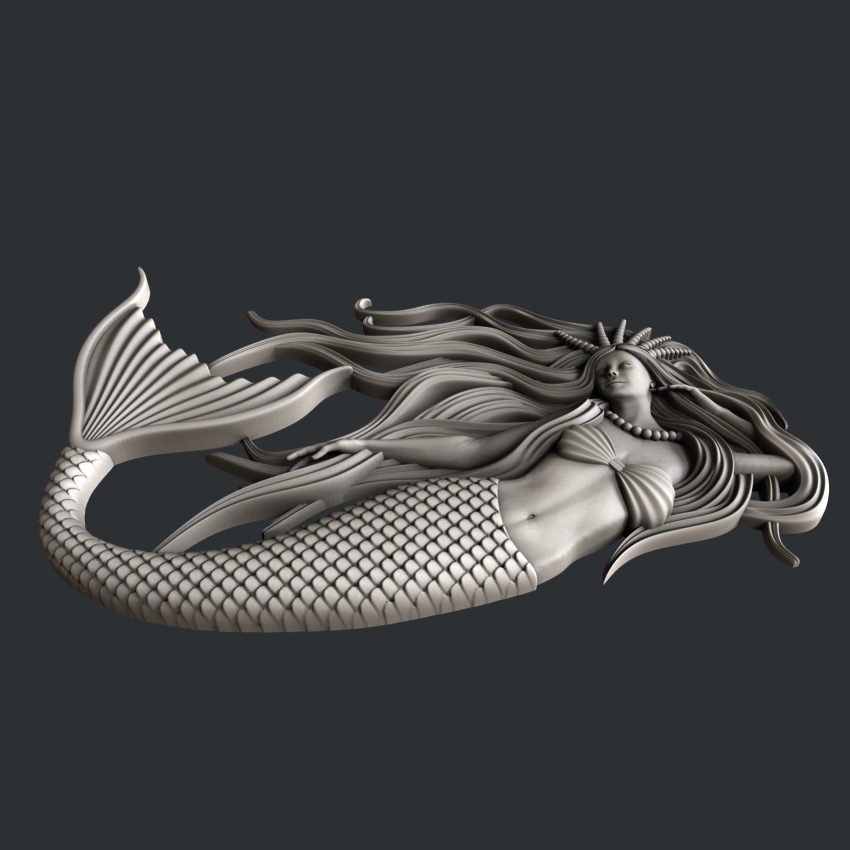 STL file Mermaid・3D printer model to download・Cults