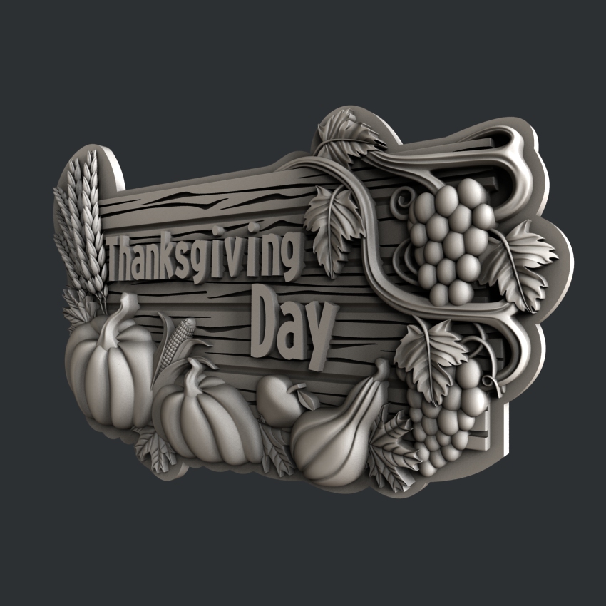 STL file thanksgiving day・3D printer model to download・Cults