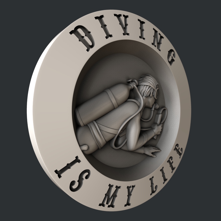 STL file Diver・Template to download and 3D print・Cults