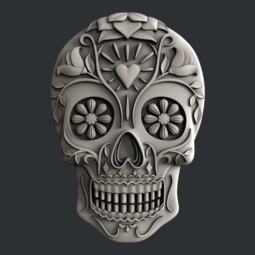 STL file Sugar skull 💀・Design to download and 3D print・Cults