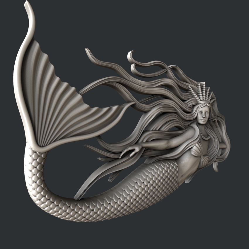 STL file Mermaid・3D printer model to download・Cults