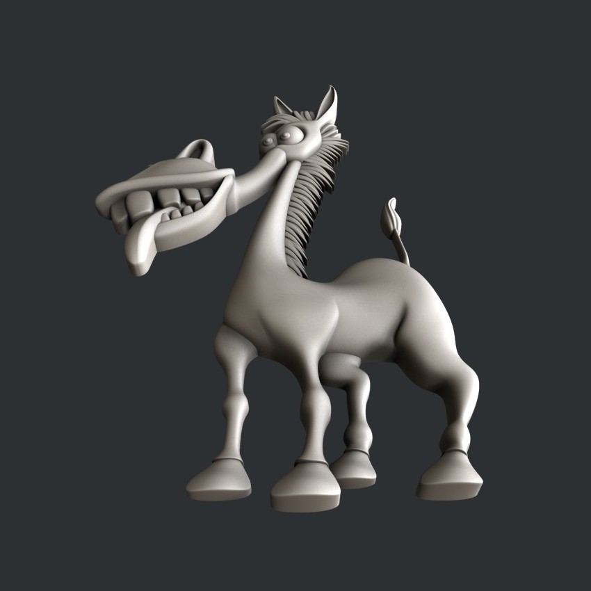 STL file donkey・3D printable model to download・Cults