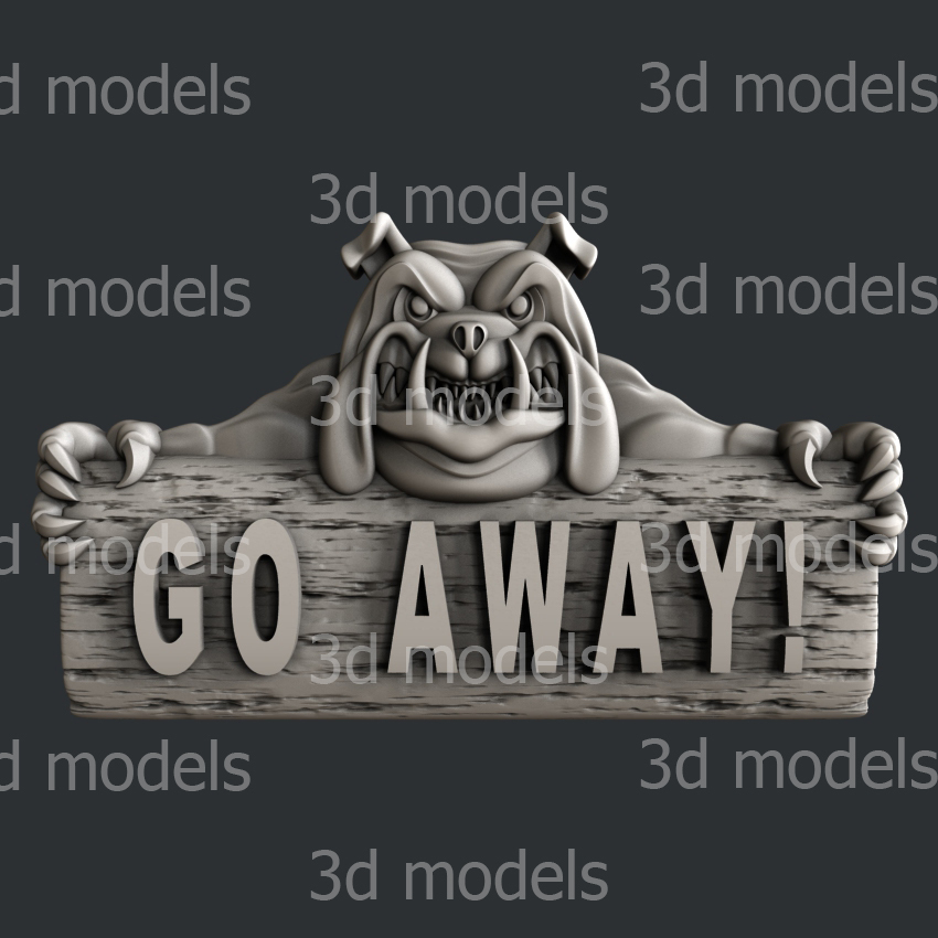 STL file Go away dog・3D printable model to download・Cults