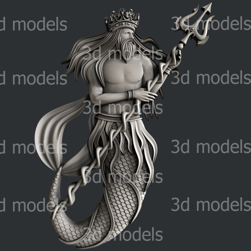 STL file Poseidon・3D printing model to download・Cults
