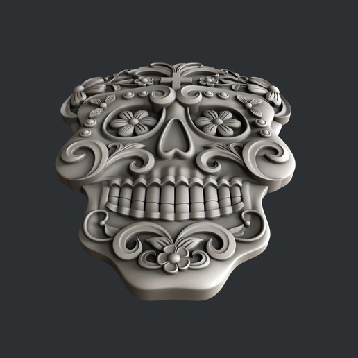 Download STL file sugar skull • 3D printable template ・ Cults