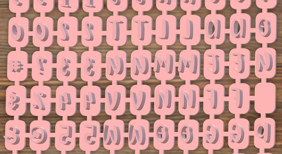 STL file Abecedary Stamp V2 Capital Letters・3D printing design to ...