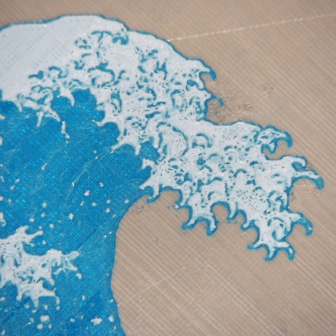 Download free 3D printer designs The Great Wave off Kanagawa ・ Cults