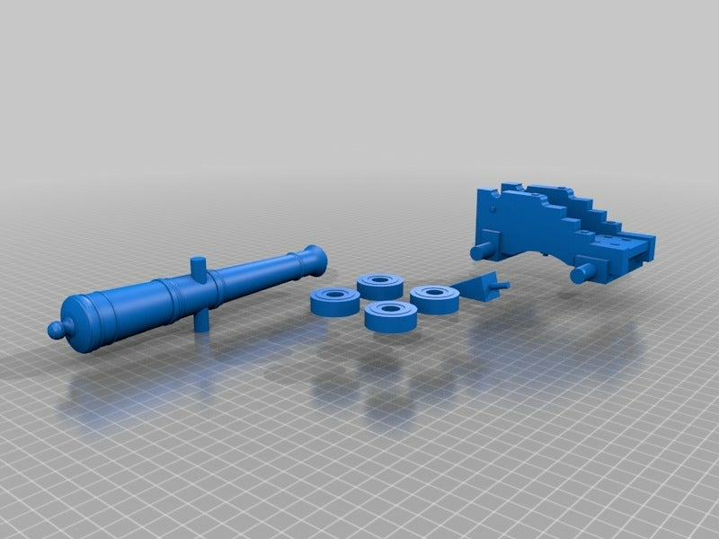 Fichier STL gratuit Canon naval russe en fer 8pdr 1786 1/12・Objet imprimable en 3D à télécharger ...