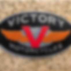 Download free STL file Victory Motorcycles Logo Sign • 3D printing ...