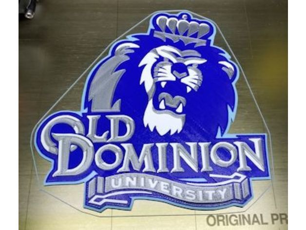 Download free STL file Old Dominion University (ODU) Logo - 4 Colors ...