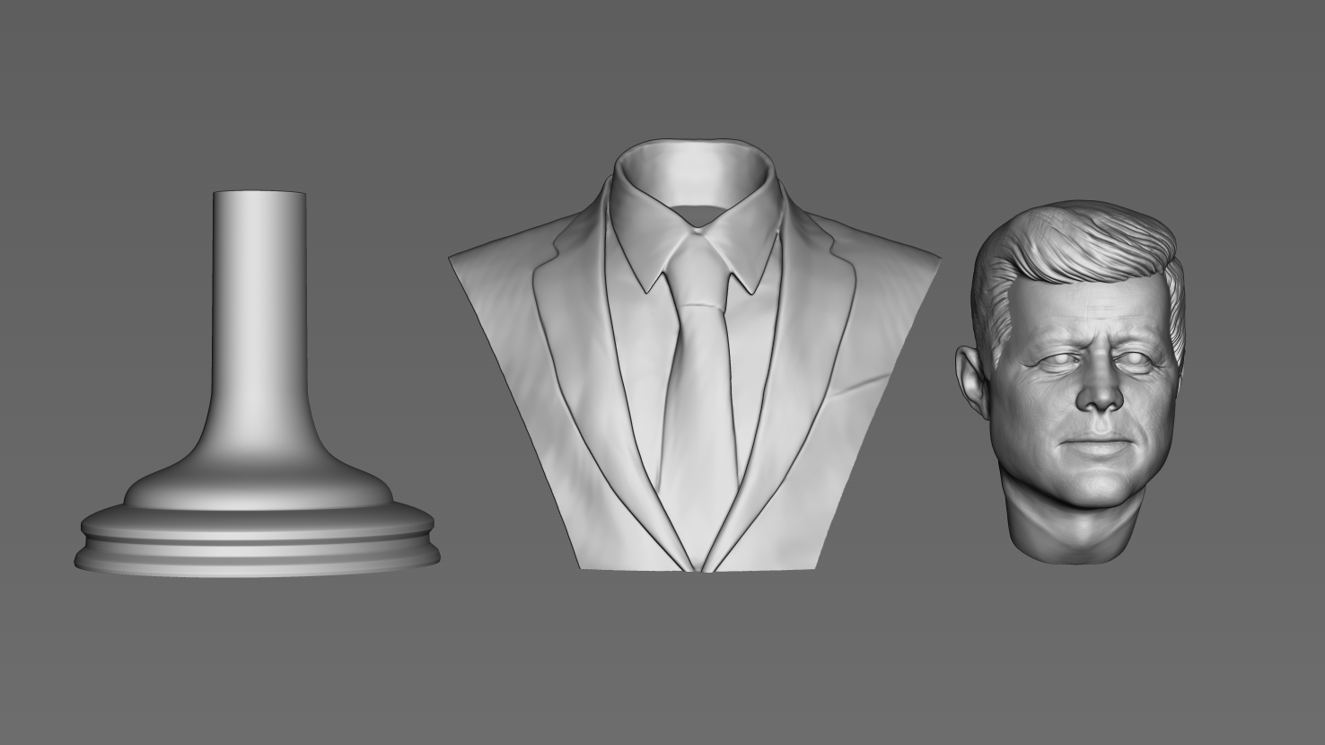 STL file John F Kennedy Bust (3D Print model)・3D print object to ...