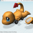 Download free 3D printer designs Pokémon - Charmander pull-back car toy ...