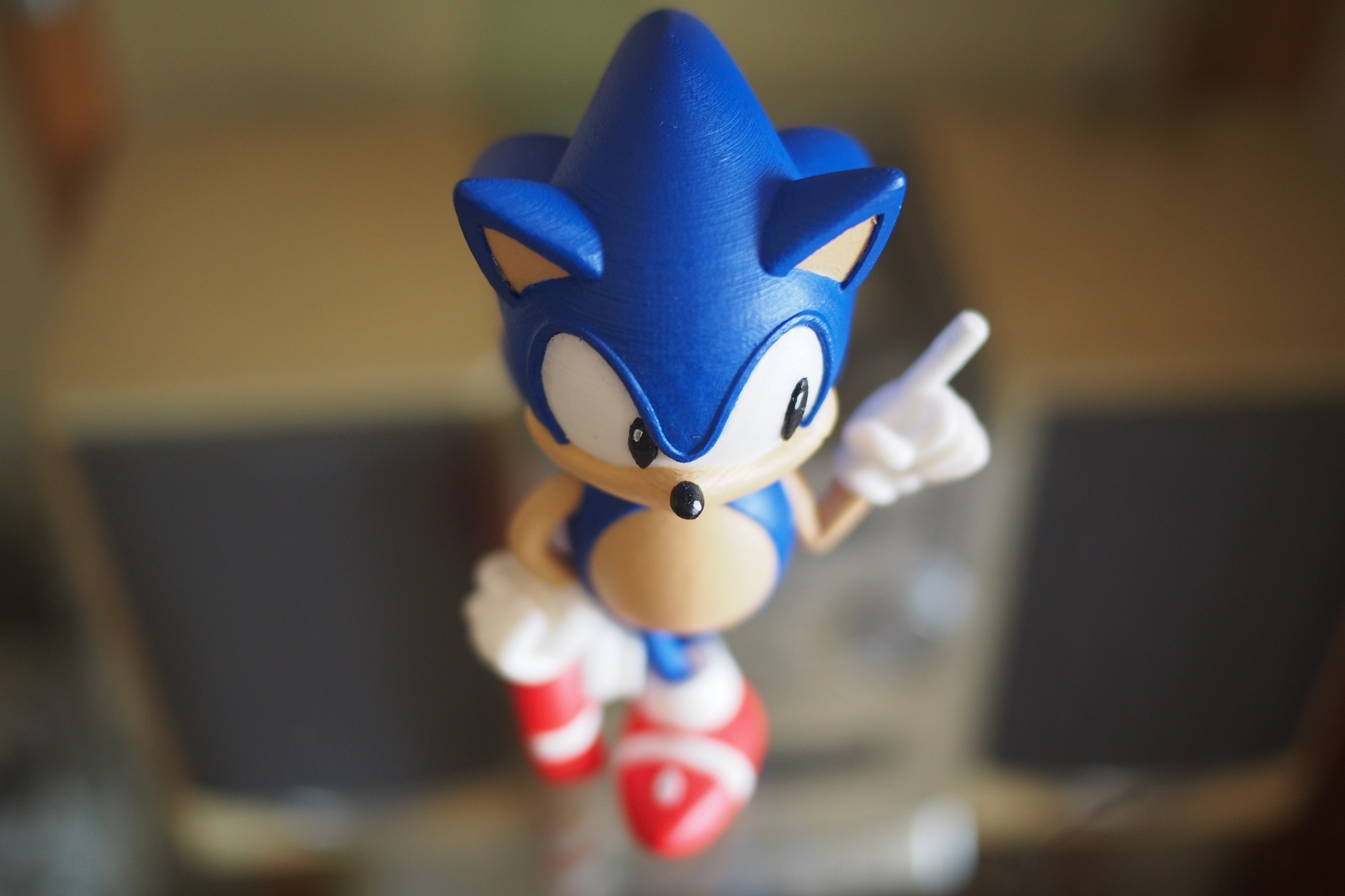 3D printed Sonic the Hedgehog! (with Logo) • made with Prusa I3 MK2s・Cults