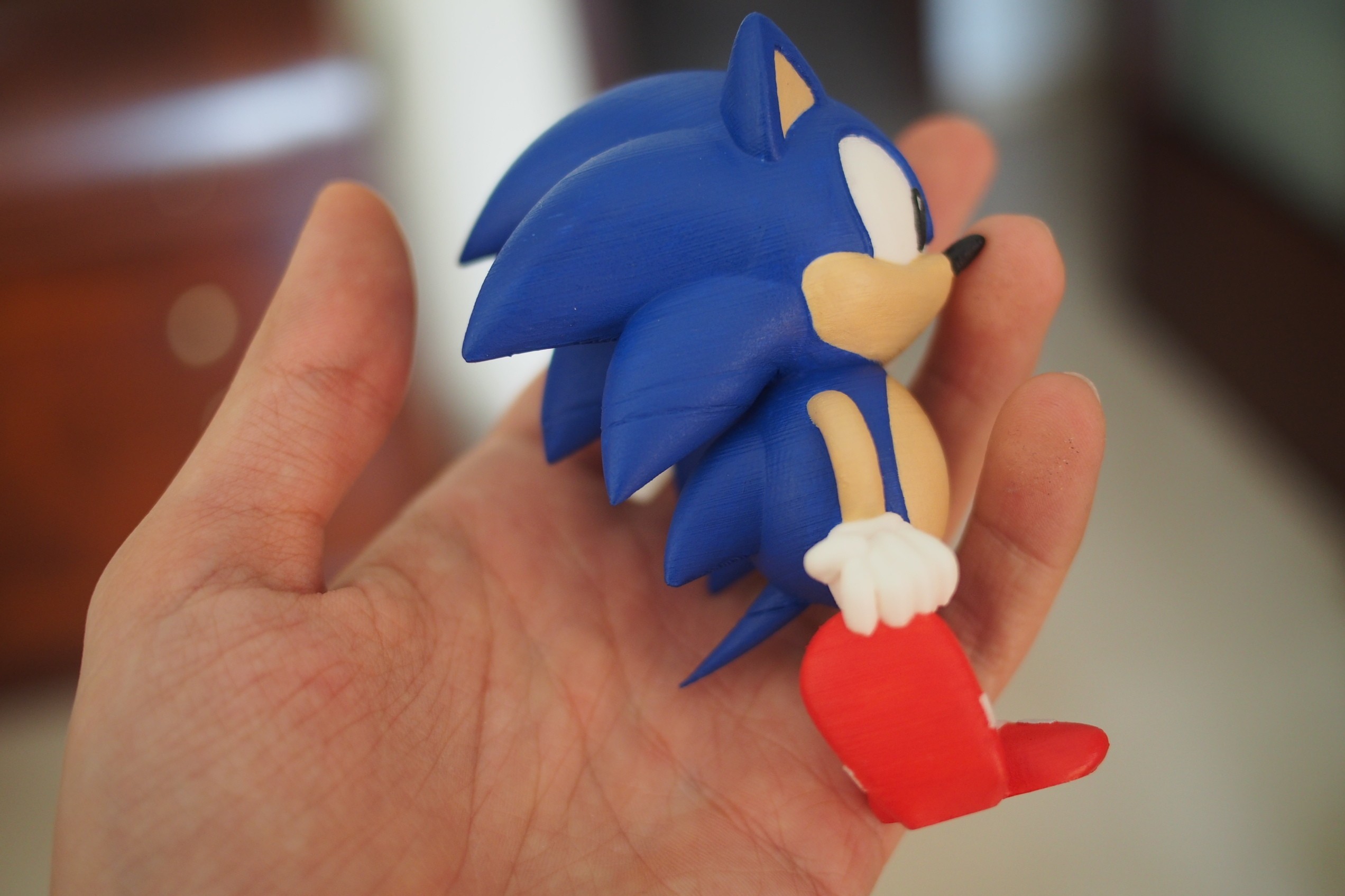 3D printed Sonic the Hedgehog! (with Logo) • made with Prusa I3 MK2s・Cults