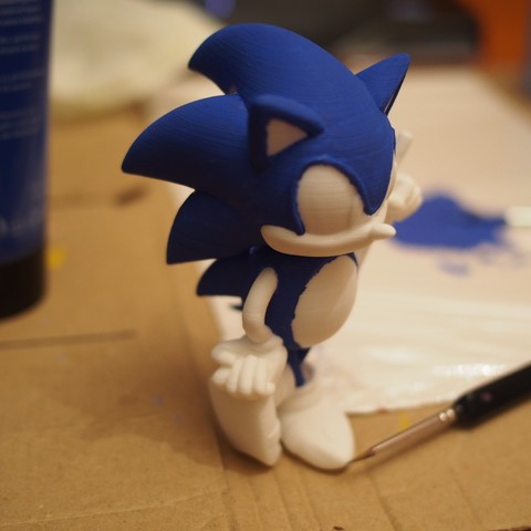 3D printed Sonic the Hedgehog! (with Logo) • made with Prusa I3 MK2s ...