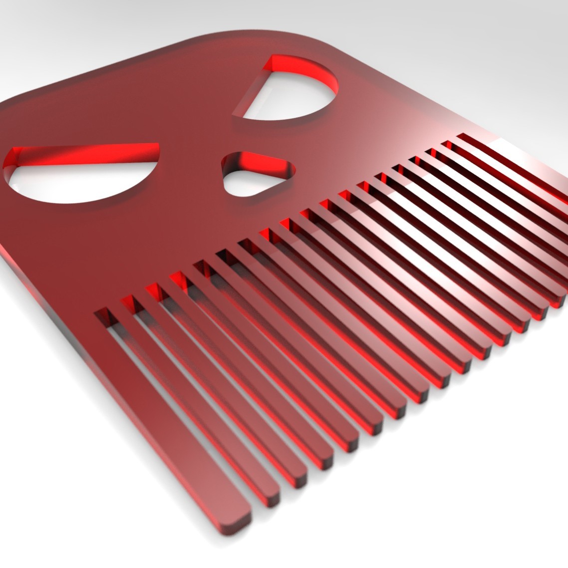 STL file Skull Beard Comb・3D printable model to download・Cults