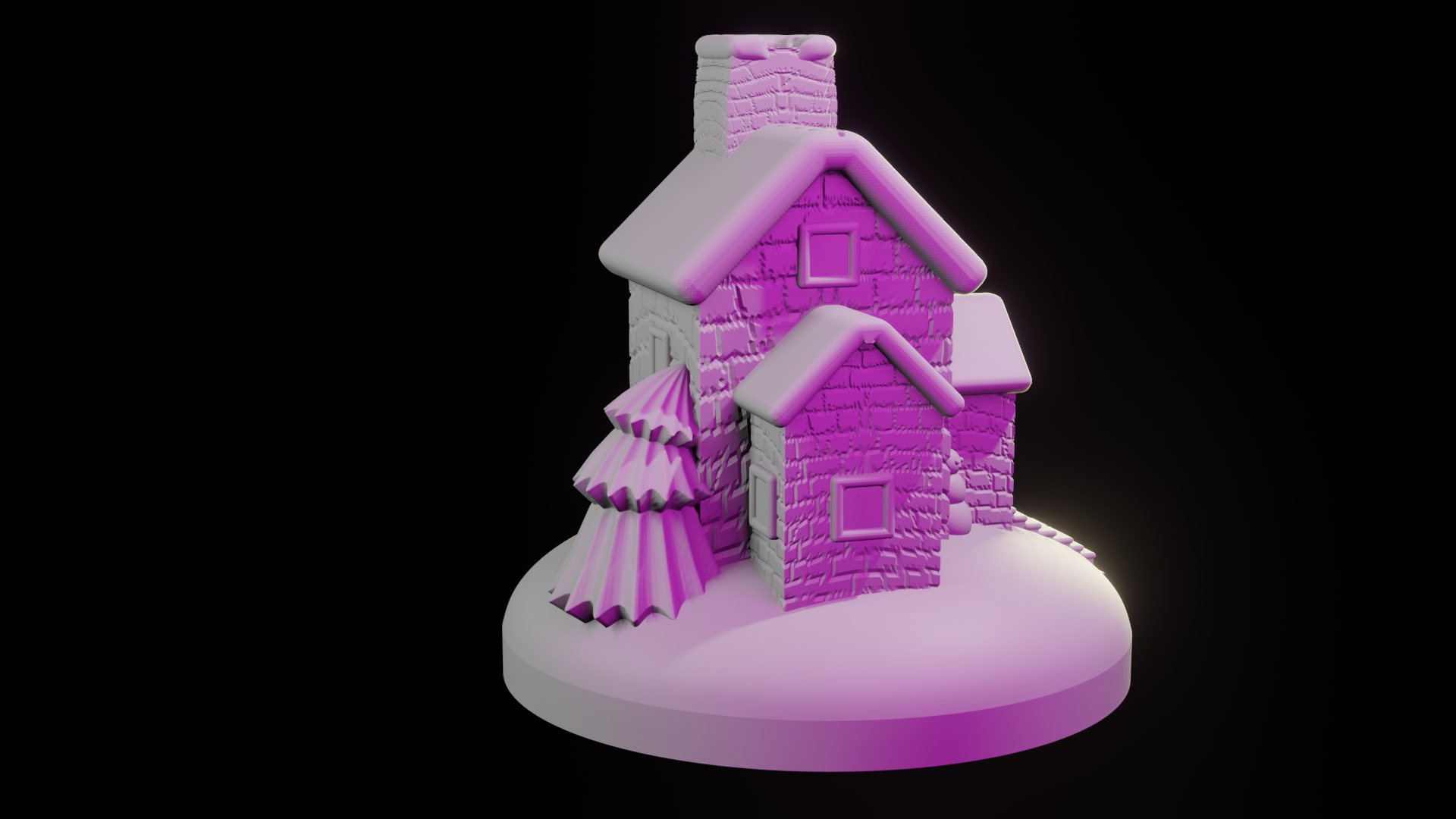 STL file christmas house・3D printable model to download・Cults