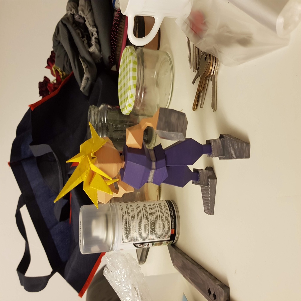 Free 3D file Posed Cloud Low Poly Final Fantasy 7 FF7 VII by Cestymour ...