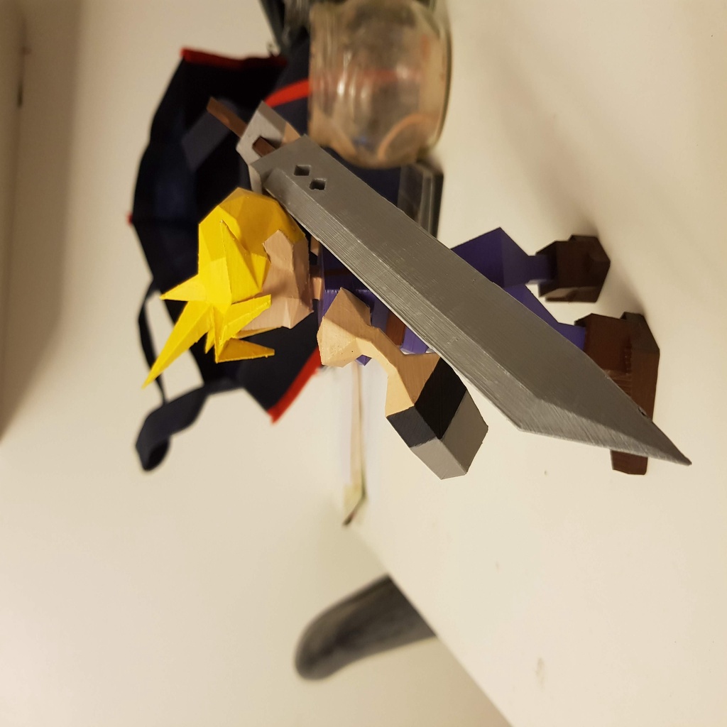 Free 3D file Posed Cloud Low Poly Final Fantasy 7 FF7 VII by Cestymour ...