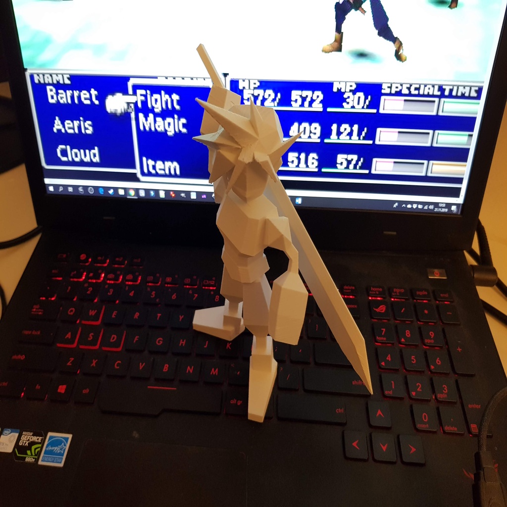 Free 3D file Posed Cloud Low Poly Final Fantasy 7 FF7 VII by Cestymour ...