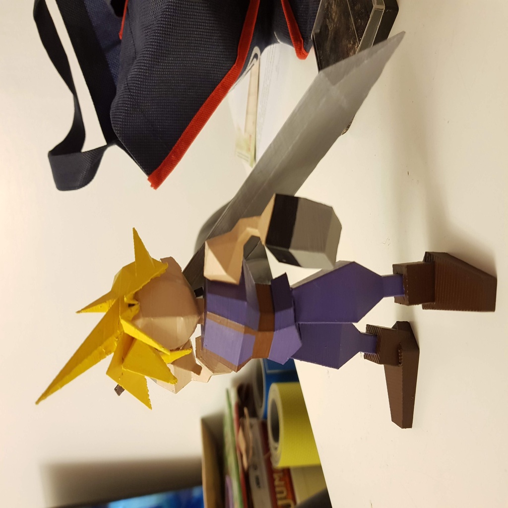 Free 3D file Posed Cloud Low Poly Final Fantasy 7 FF7 VII by Cestymour ...