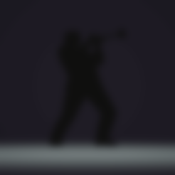 3D printer models jazz musician trumpet shadow jazz musician ・ Cults