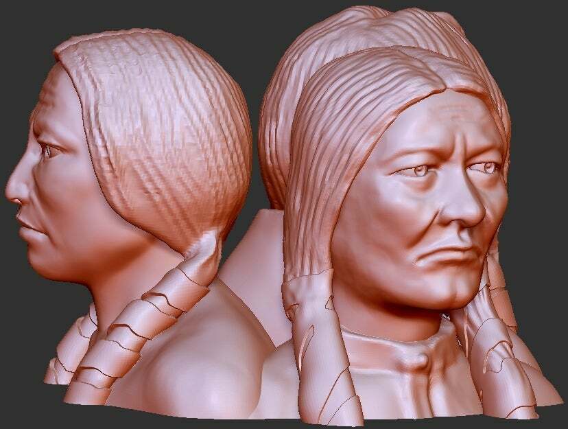 Free STL file Indian Chiefs - "Sitting Bull" "Little Hawk" "Crazy Horse ...
