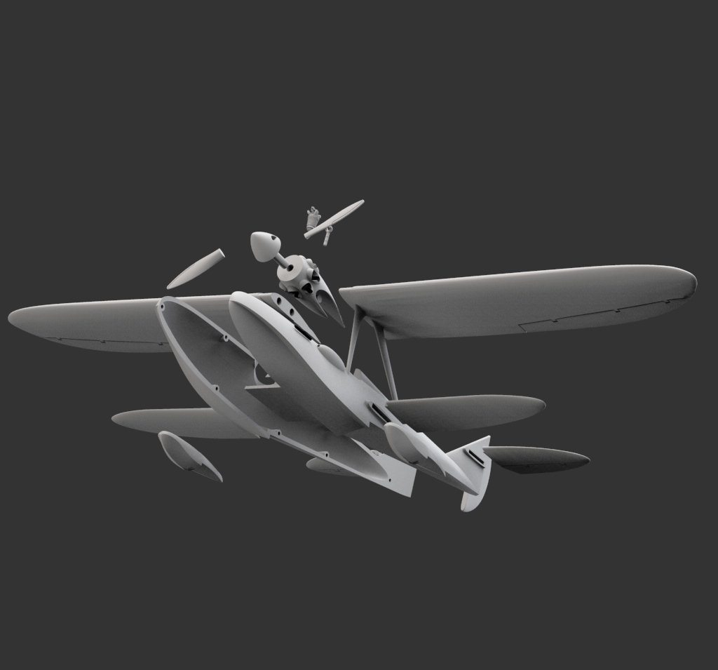 STL file Flying boat-fighter "IM". Shavrov. Project. 1930.・3D printer ...