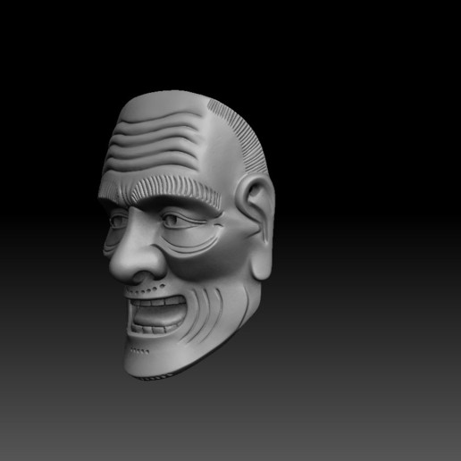 Download STL file Kojo Mask (Old Man) • 3D printing design ・ Cults