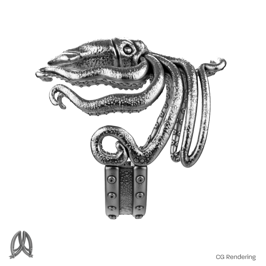 STL file Squid Ring・3D printable model to download・Cults