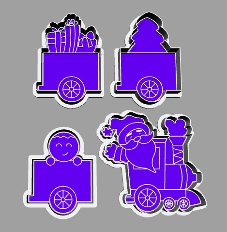 STL file CHRISTMAS TRAIN 🎄・3D print model to download・Cults