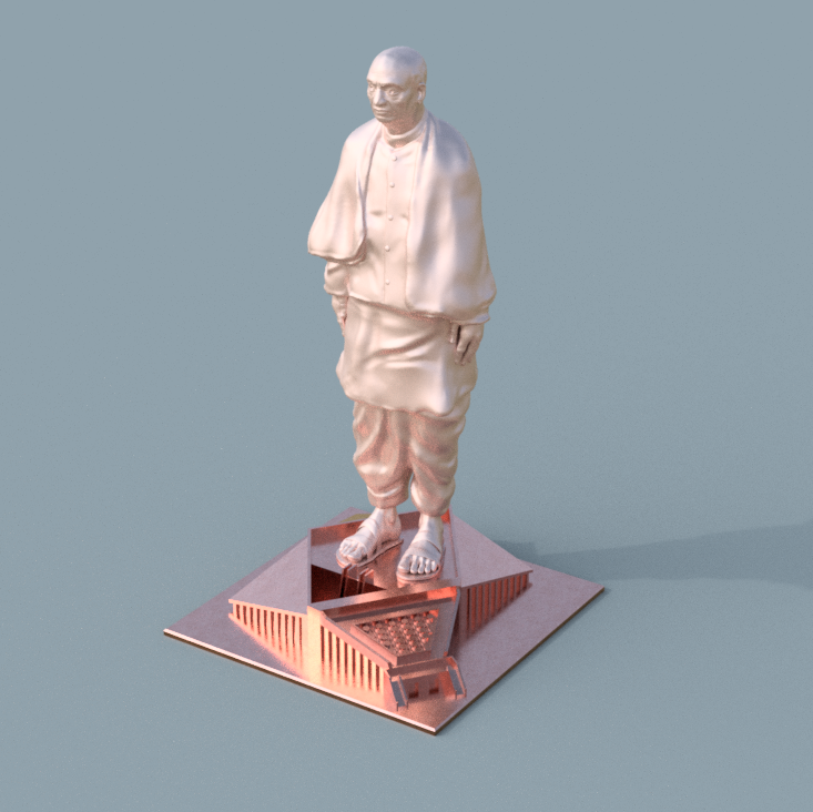 STL file Statue Of Unity With Base - Sardar Vallabhbhai Patel 🇮🇳・3D ...