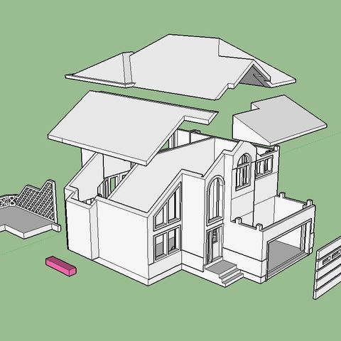Download 3D print files PREMIUM N Scale Suburban Home #3 ・ Cults
