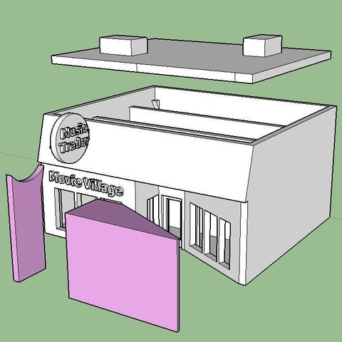 Download 3D printing designs PREMIUM N Scale Building #7 ・ Cults