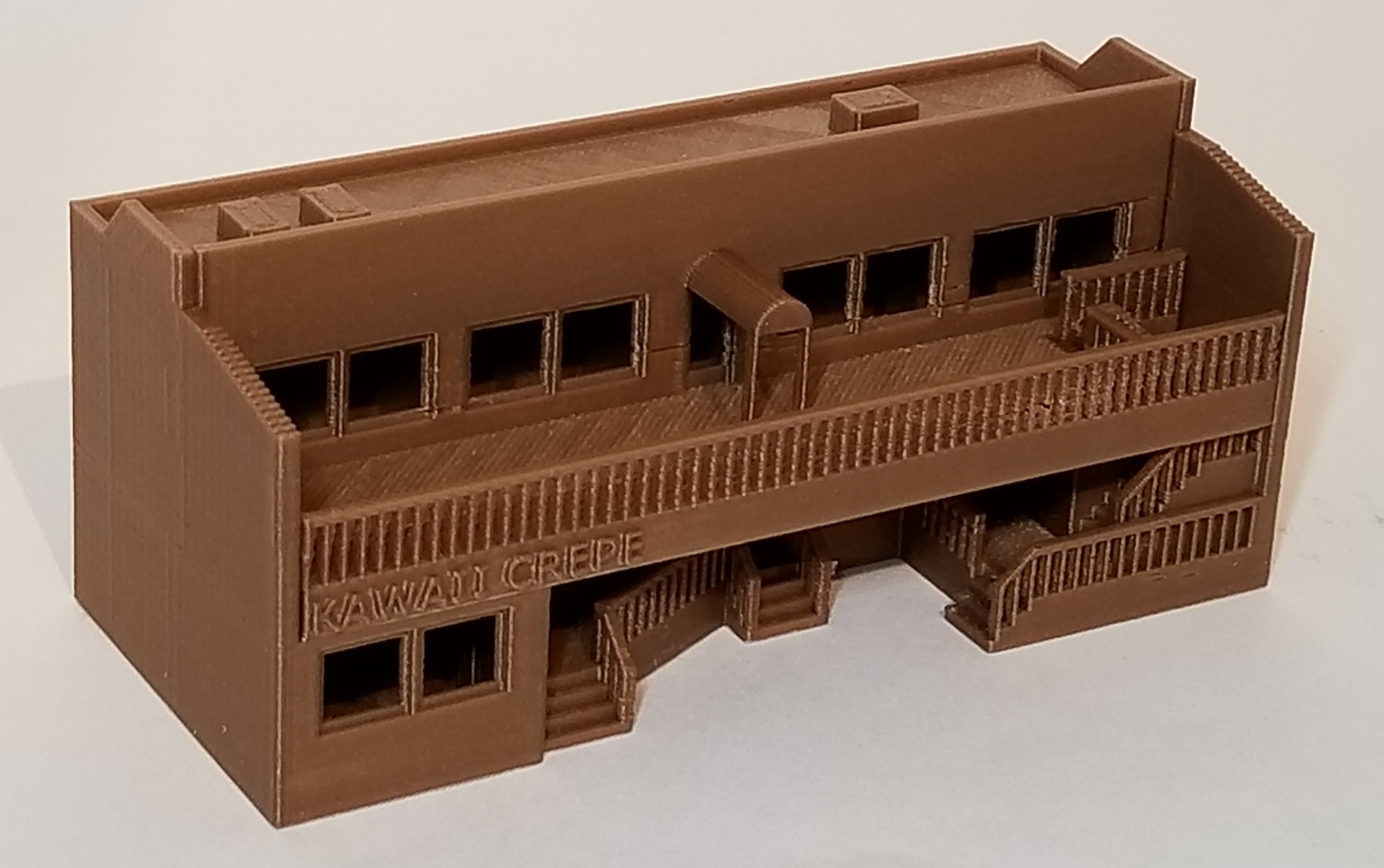 STL file PREMIUM N Scale Building #8・3D print design to download・Cults