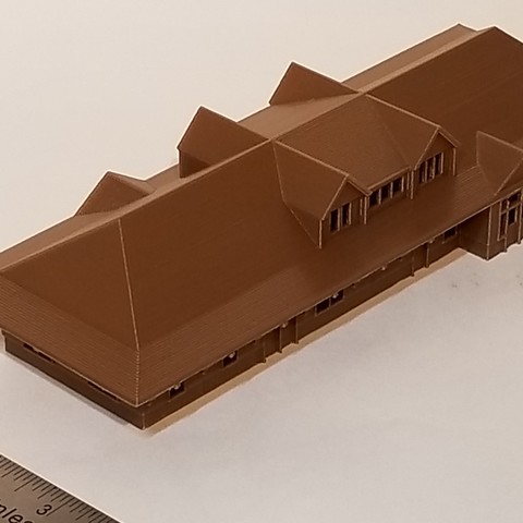 Download 3D printer model PREMIUM N Scale Small Town Railroad Station ...
