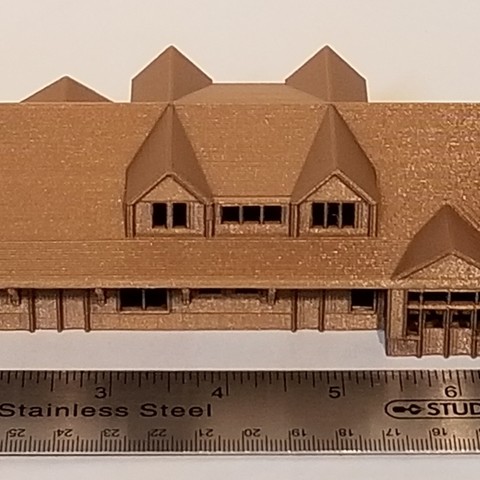 Download 3D printer model PREMIUM N Scale Small Town Railroad Station ...