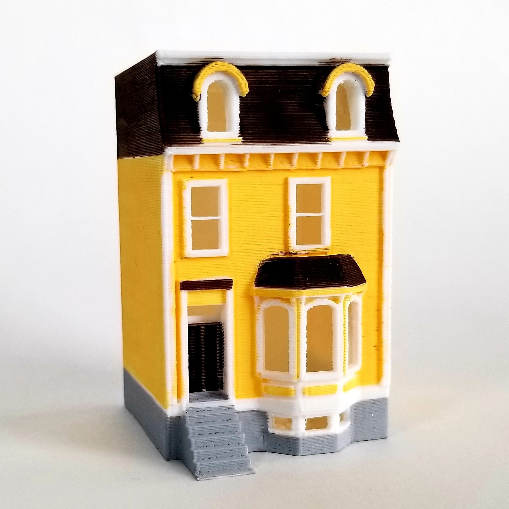 3D file PREMIUM N Scale Newfoundland Row Houses・3D printable model to ...