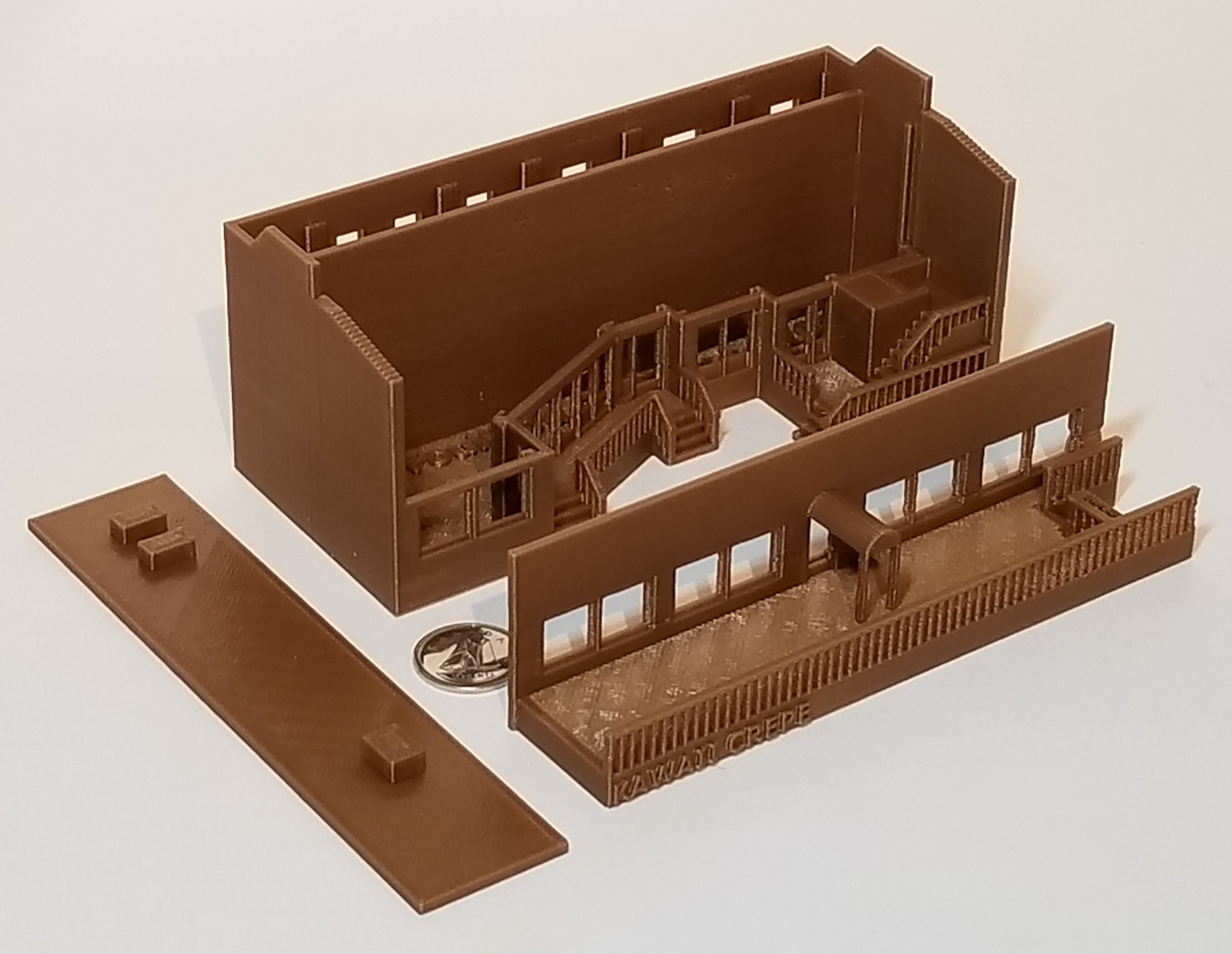STL file PREMIUM N Scale Building #8・3D print design to download・Cults