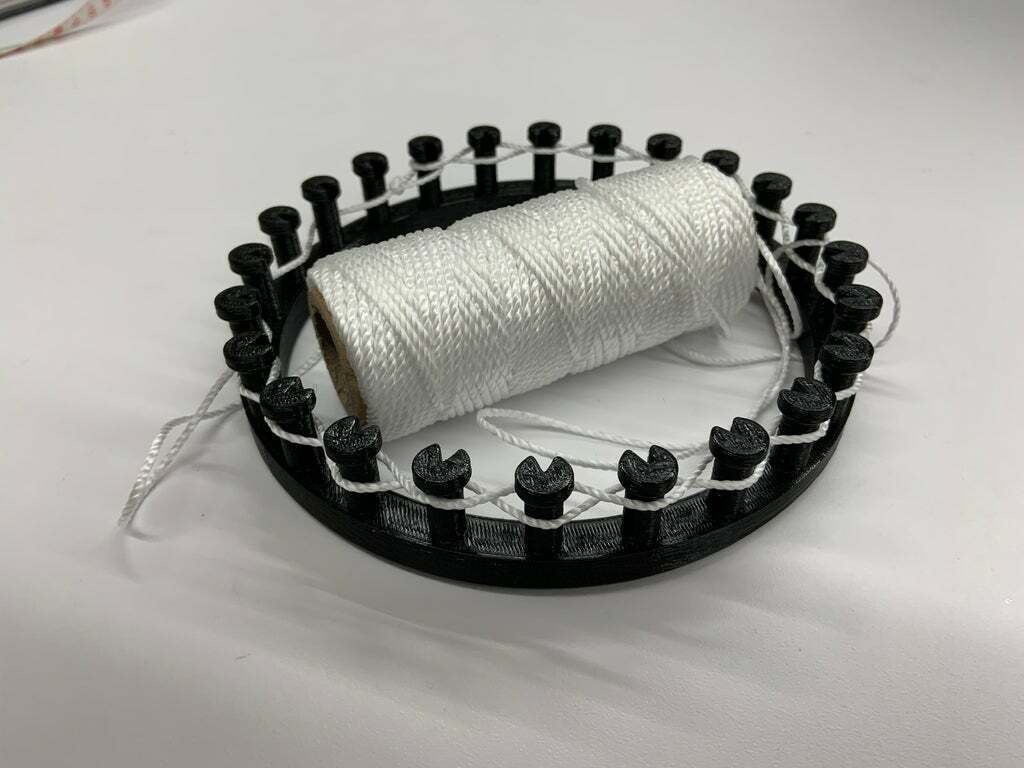 Free STL file Circle Knitting Loom (160mm) 🟣・3D print object to ...