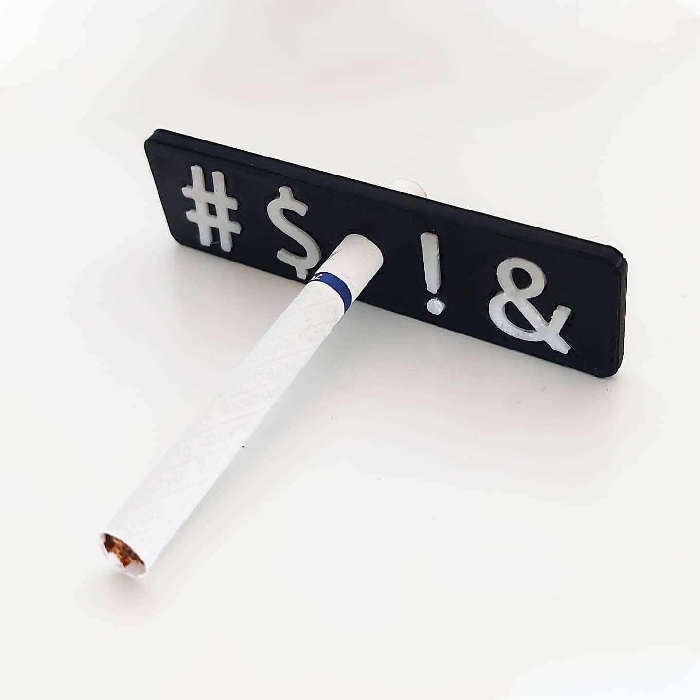 Free STL file censor curse word cigarette holder・3D printing design to ...