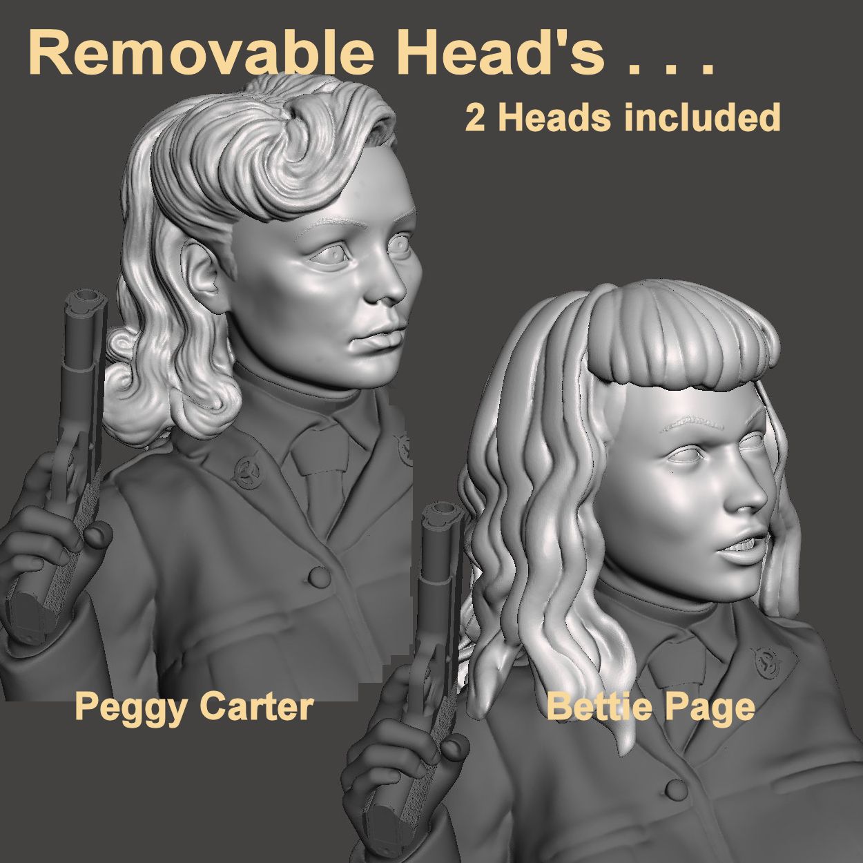 STL file Peggy or Betty Uniform PinUp - by SPARX ♀️・3D print object to ...