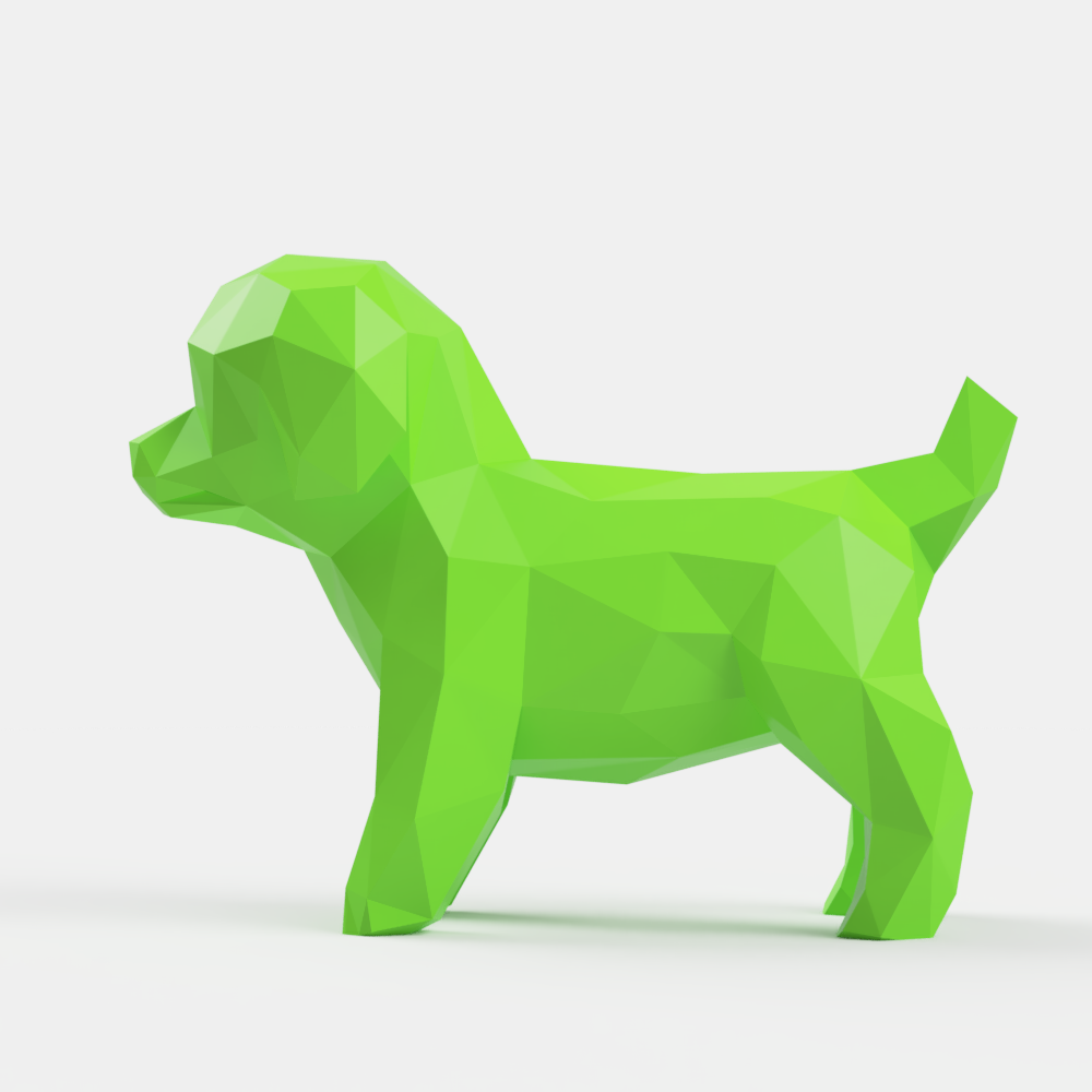 STL file Poodle Toy Low Poly・3D printing idea to download・Cults