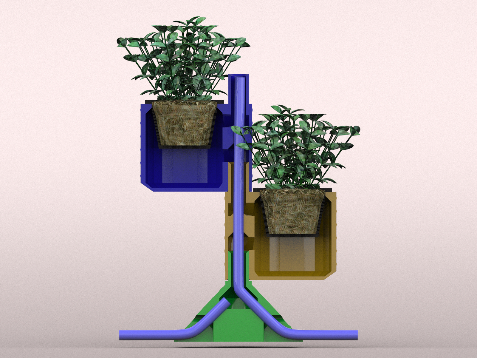 STL file Hydroponic garden with a small footprint 🤏・Model to download ...