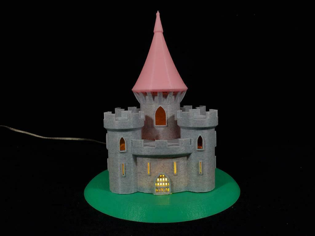 Free STL file small light up Castle・3D print design to download・Cults