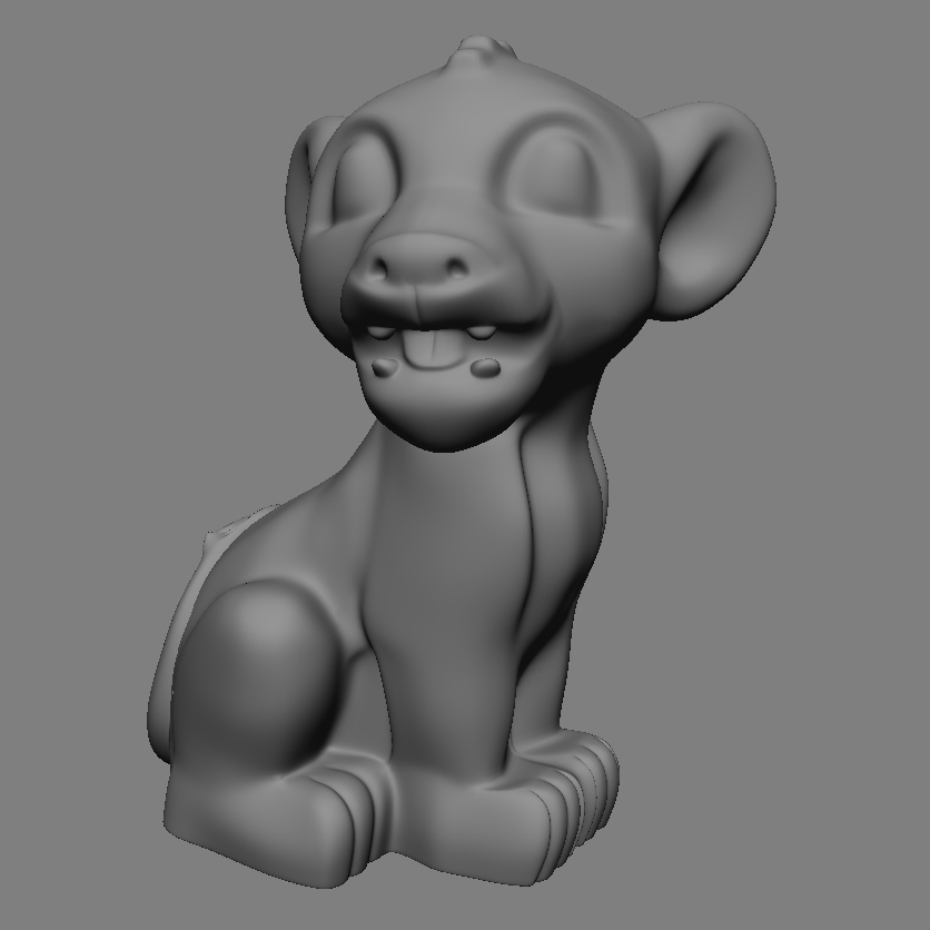 OBJ file FIGURINE SIMBA・3D printer design to download・Cults